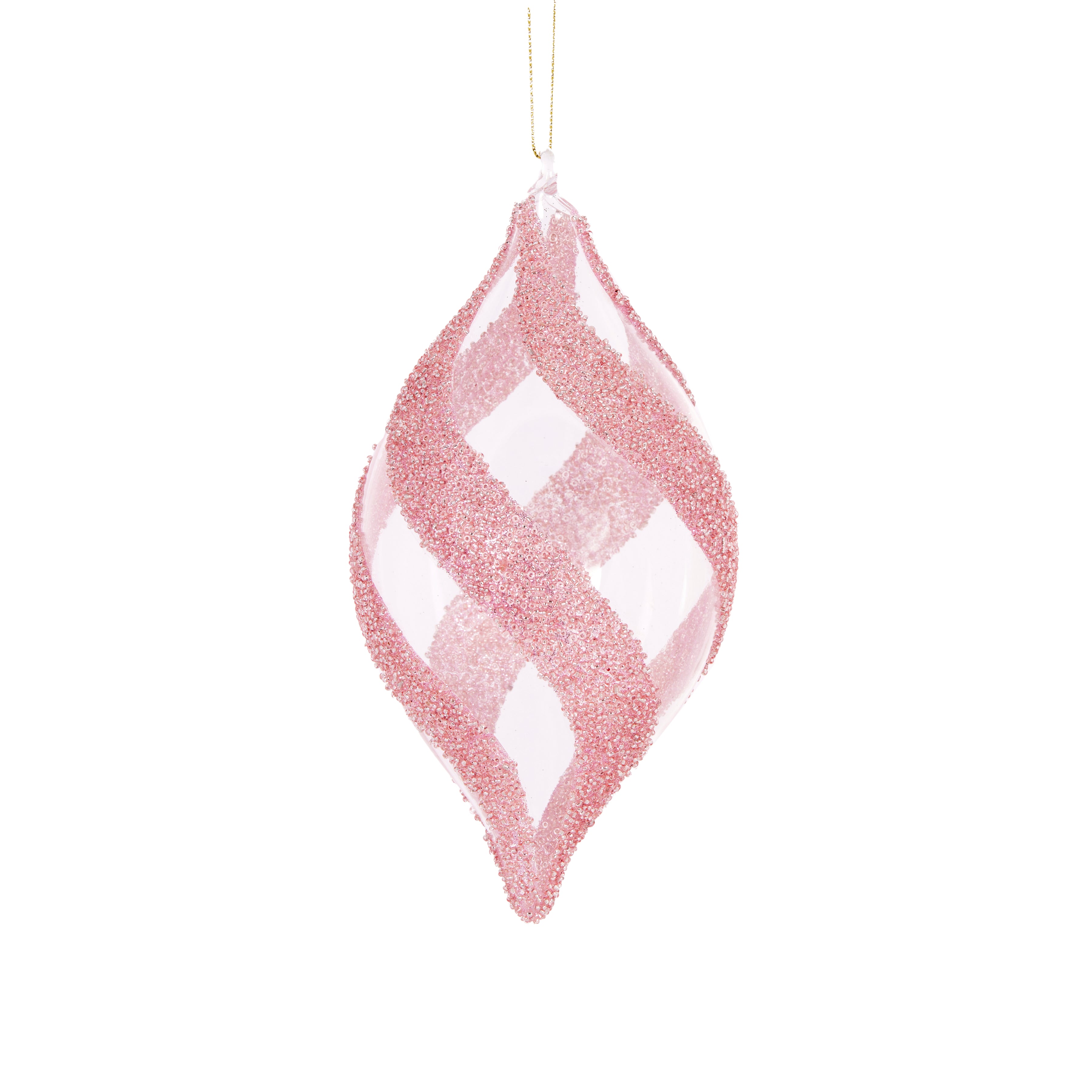 Pink Crystal Swirl Drop Bauble – Merry & Bright